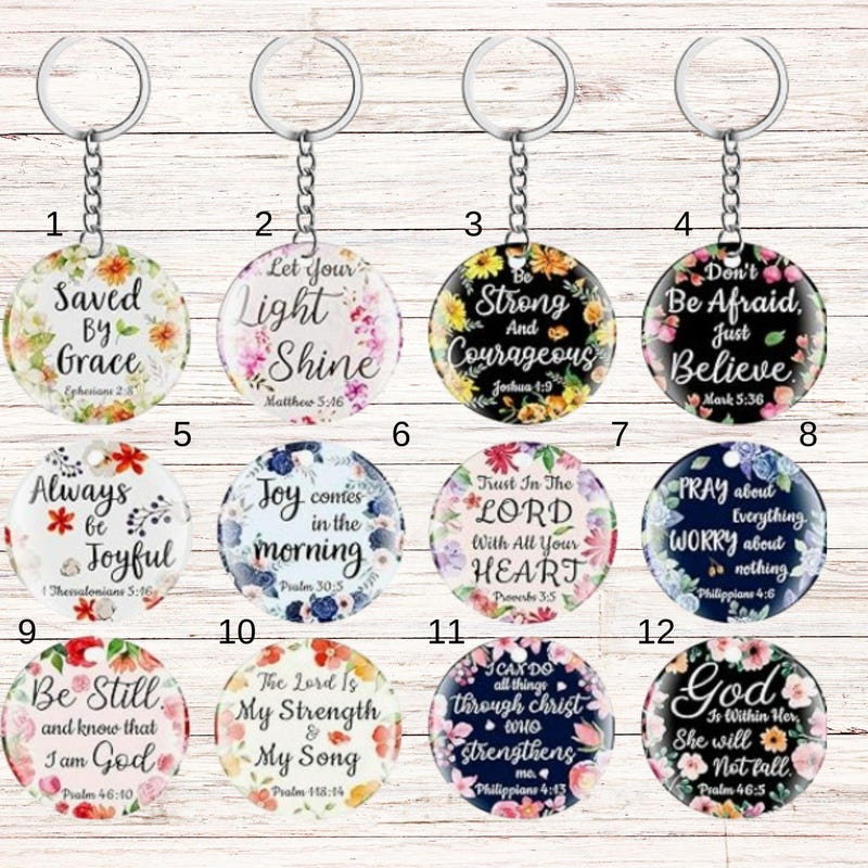 Bible Verse Keychain - Etsy