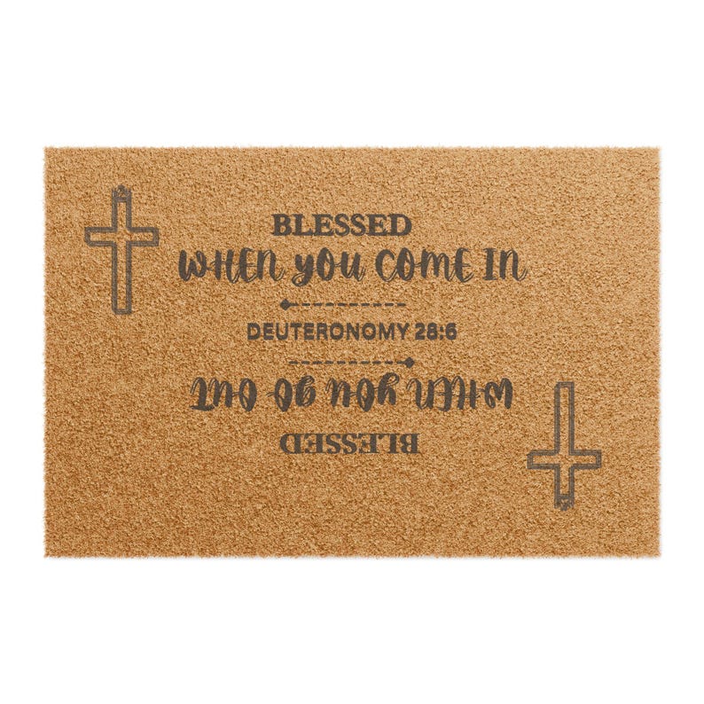 Bible Verse Doormat | Faith-based Mat | Christian Doormat | Eco ...