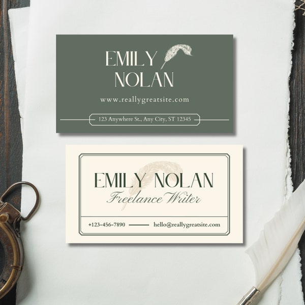 Writer Business Card - Etsy