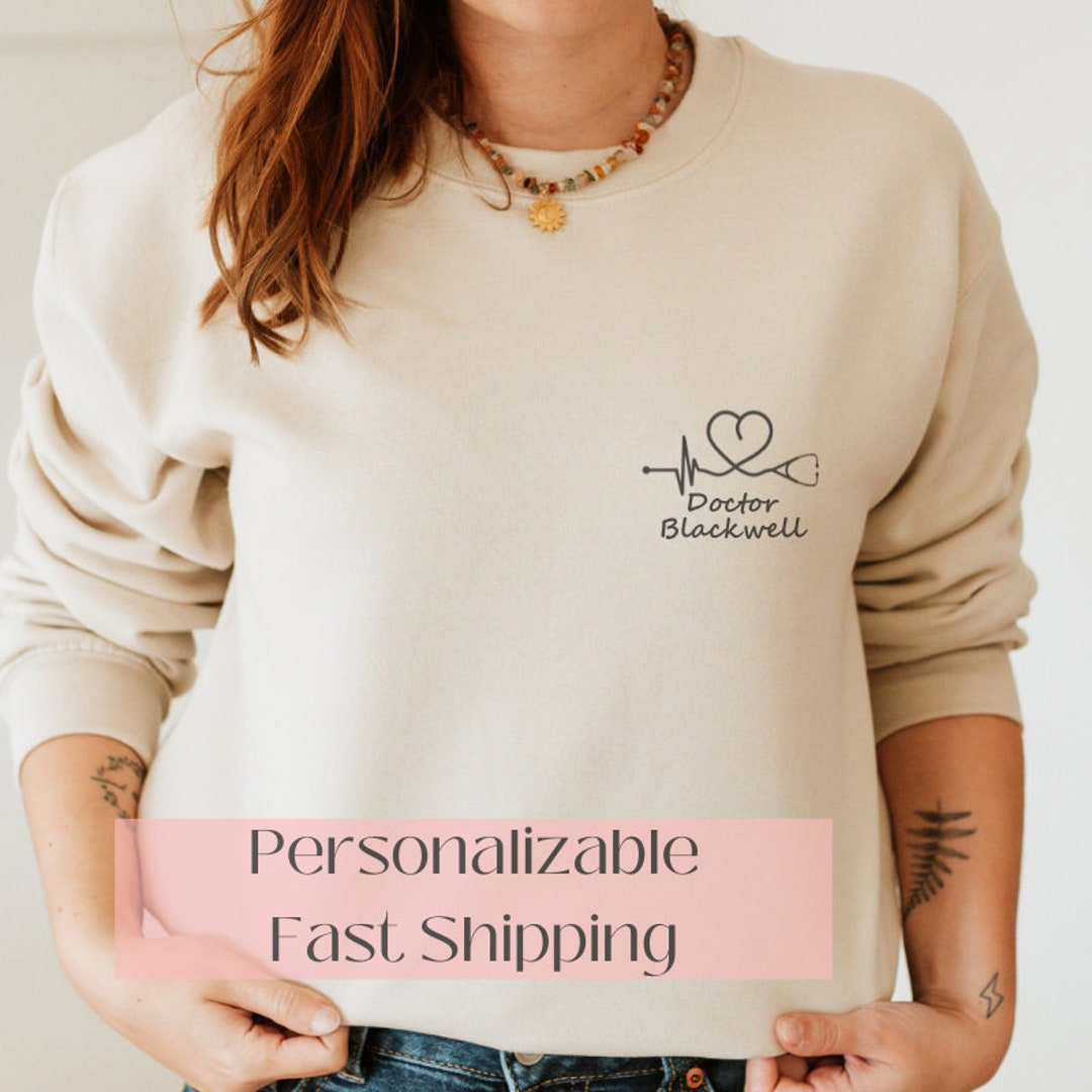 Personalized Doctor Sweater for Doctor Embroidered Sweatshirt for ...