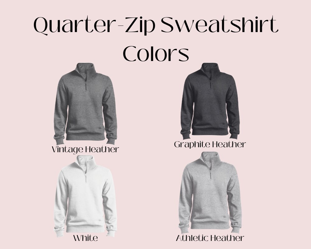 Personalized Quarter Zip Custom Sweatshirt Custom Printing Custom ...