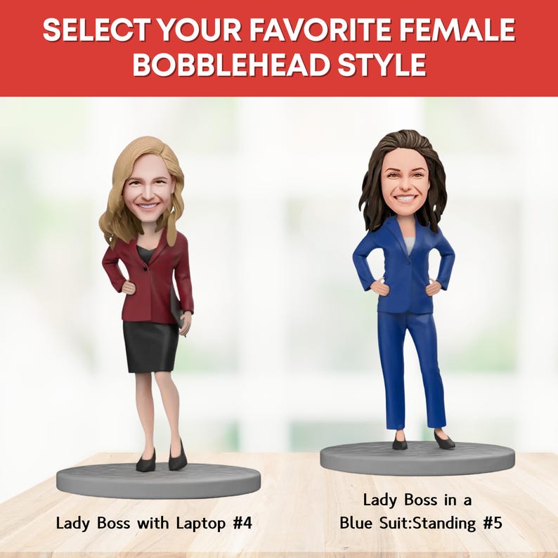 Custom Bobblehead Personalized Lady Boss Figurine With Engraved Text ...