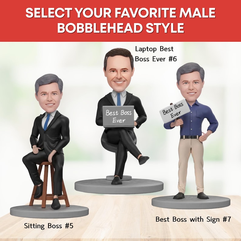 Custom Bobblehead Personalized Lady Boss Figurine With Engraved Text ...