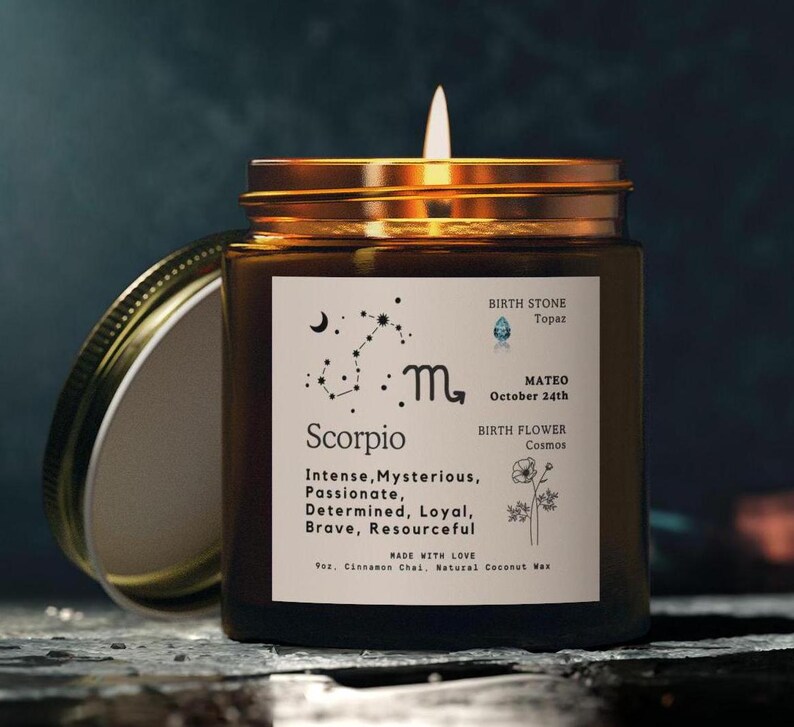 Custom Birthday Candle Astrology Gifts,birthdate Candle,personalized ...