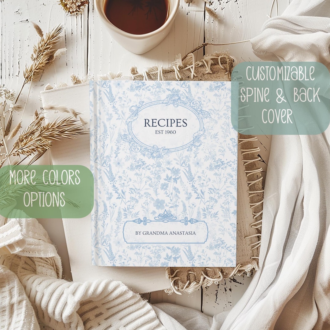 Personalized Recipe Book Gift for Grandma Custom Family Cookbook Name ...