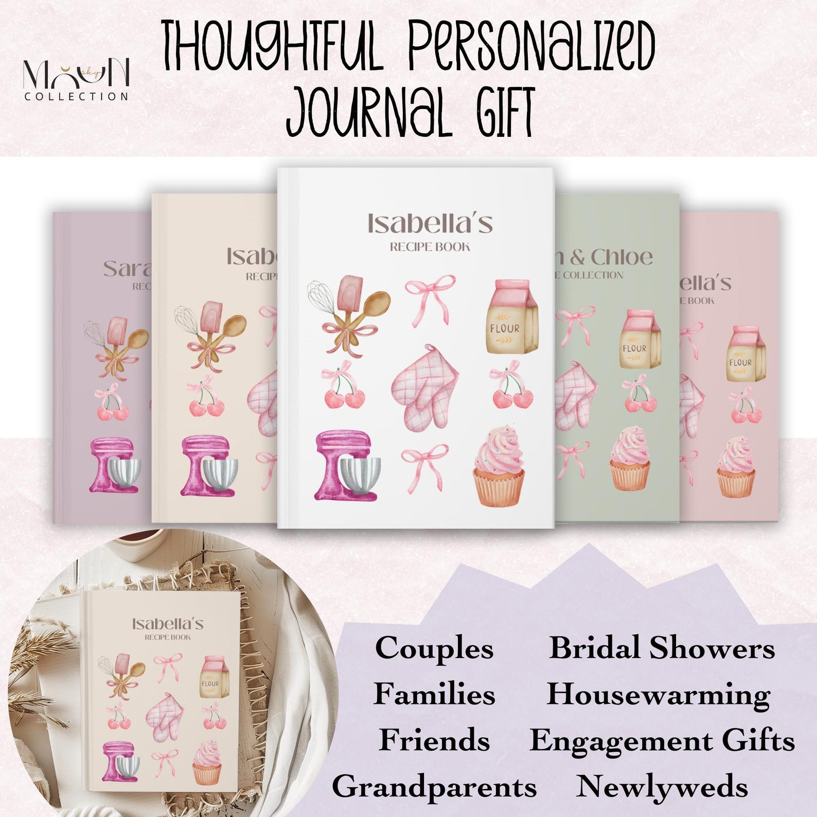 Personalized Recipe Book Binder Custom Family Cookbook Name Recipe Book ...