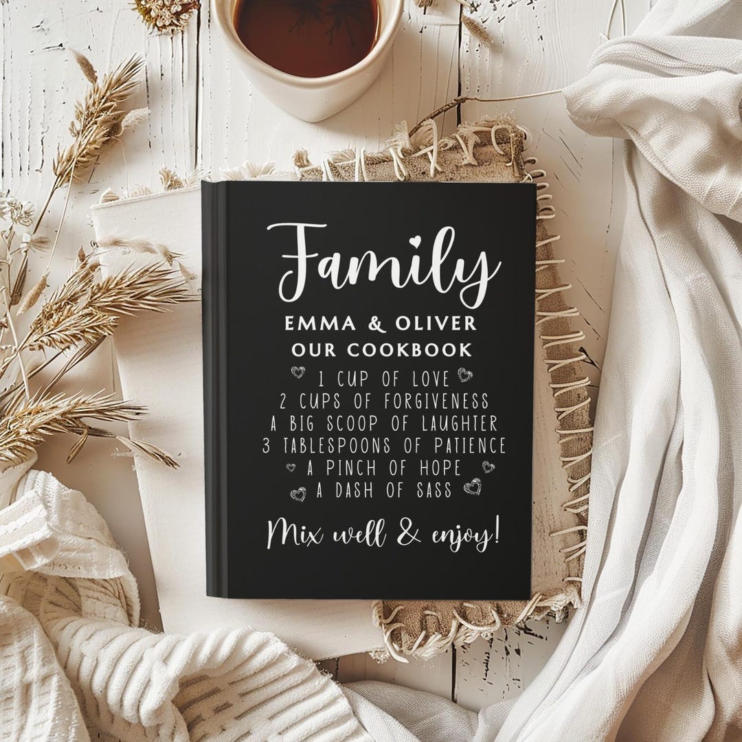 Personalized Recipe Book Custom Family Cookbook Name Recipe Book ...