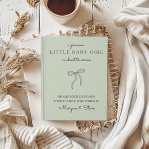 Custom Baby Shower Guest Book Personalized Advice for Parents Wishes ...