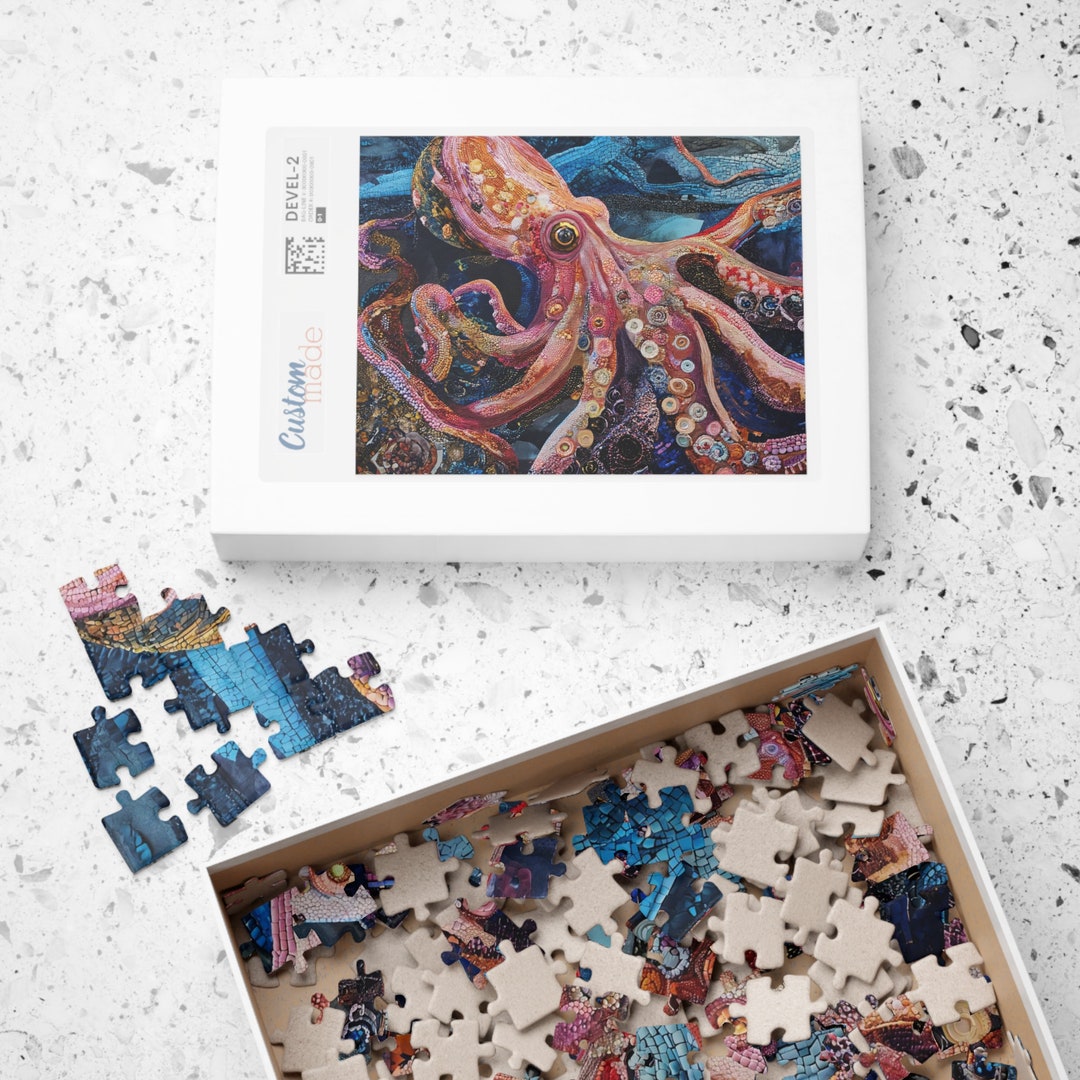 Octopus in the Ocean Jigsaw Puzzle,wildlife Art,1000 Piece Puzzle for ...