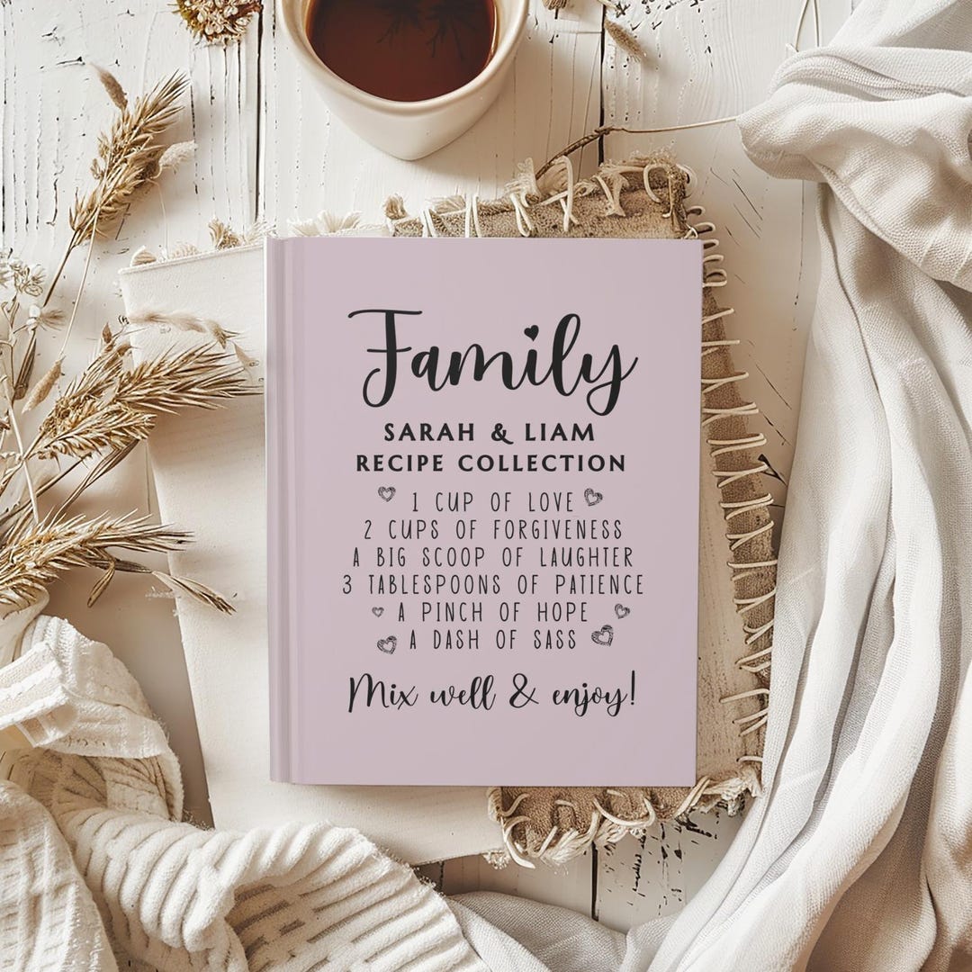 Family Recipe Book Personalized Recipe Book Family Cookbook Name Recipe ...