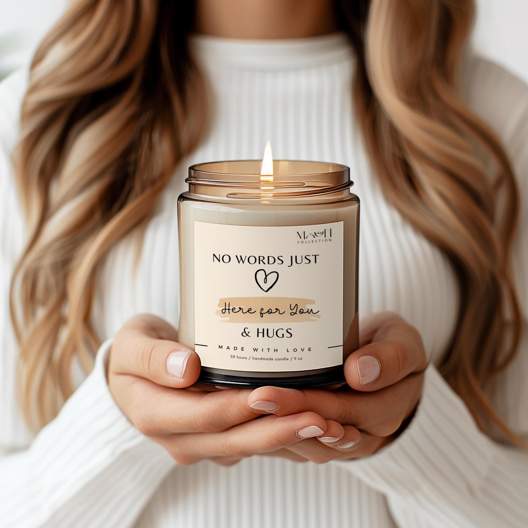 No Words Just Hug Candle, Sending You Hugs in Candle, Thinking of You ...