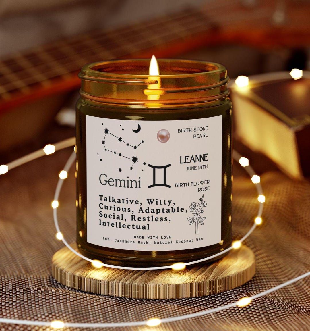 Custom Birthday Candle Astrology Gifts,birthdate Candle,personalized ...