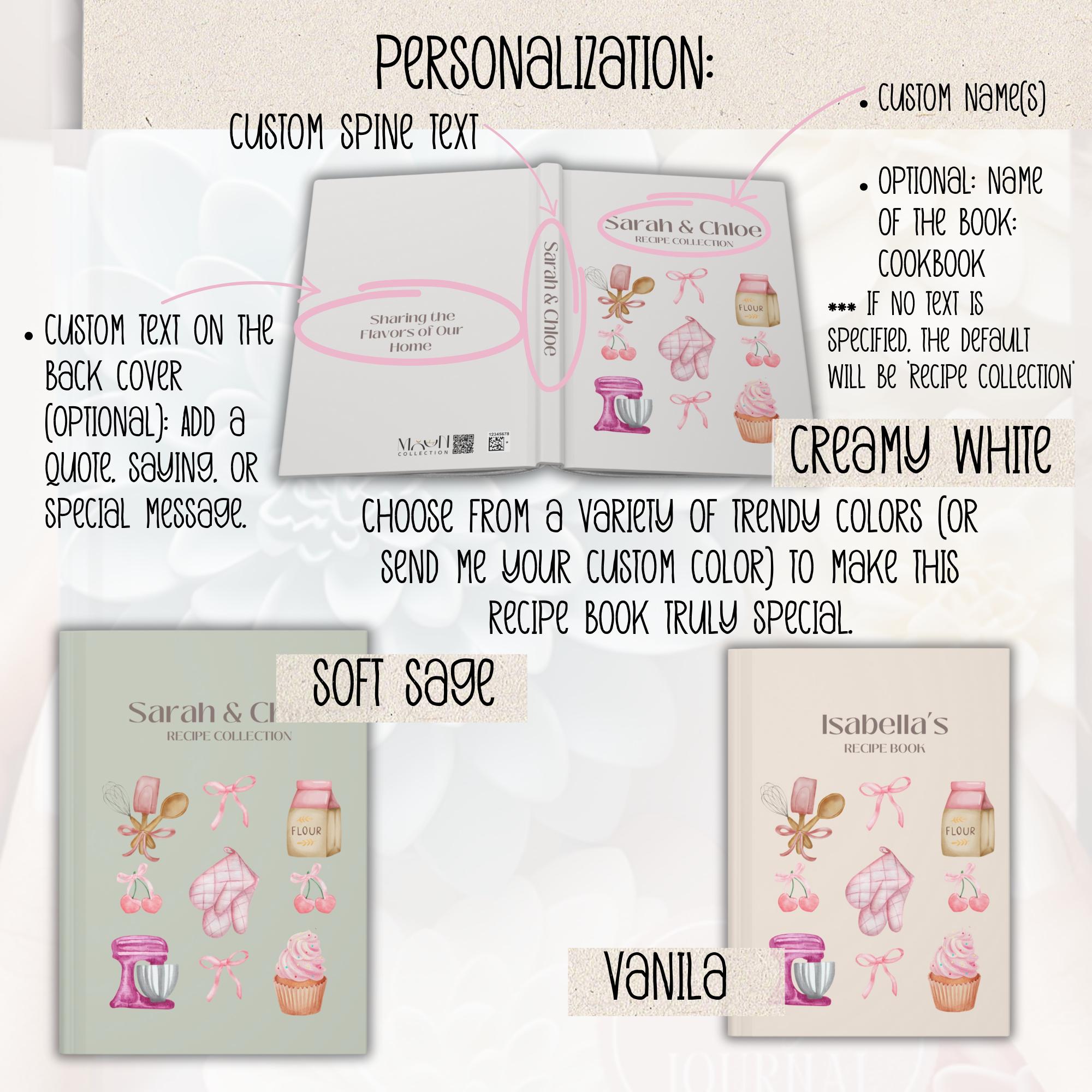 Personalized Recipe Book Binder Custom Family Cookbook Name Recipe Book ...