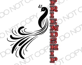 Amistad Friendship Peacock Ron Clark Academy House PNG Tee Shirt Design ...