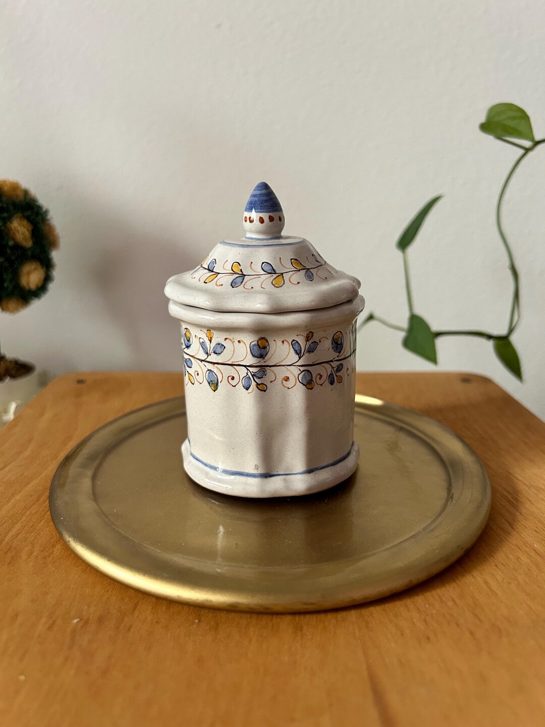 Vintage Hand Painted Grazia Deruta Canister Made in Italy - Etsy
