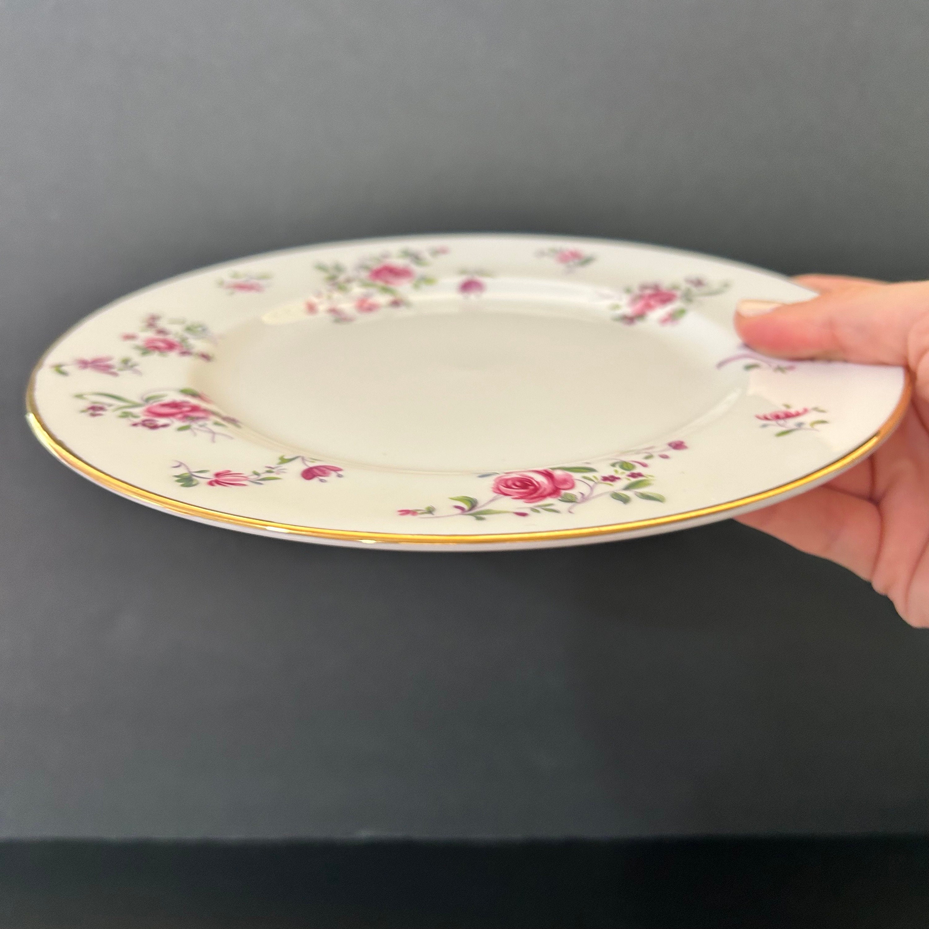 Vintage Royal Victoria Fine Bone China England Pink Roses Plate - Etsy