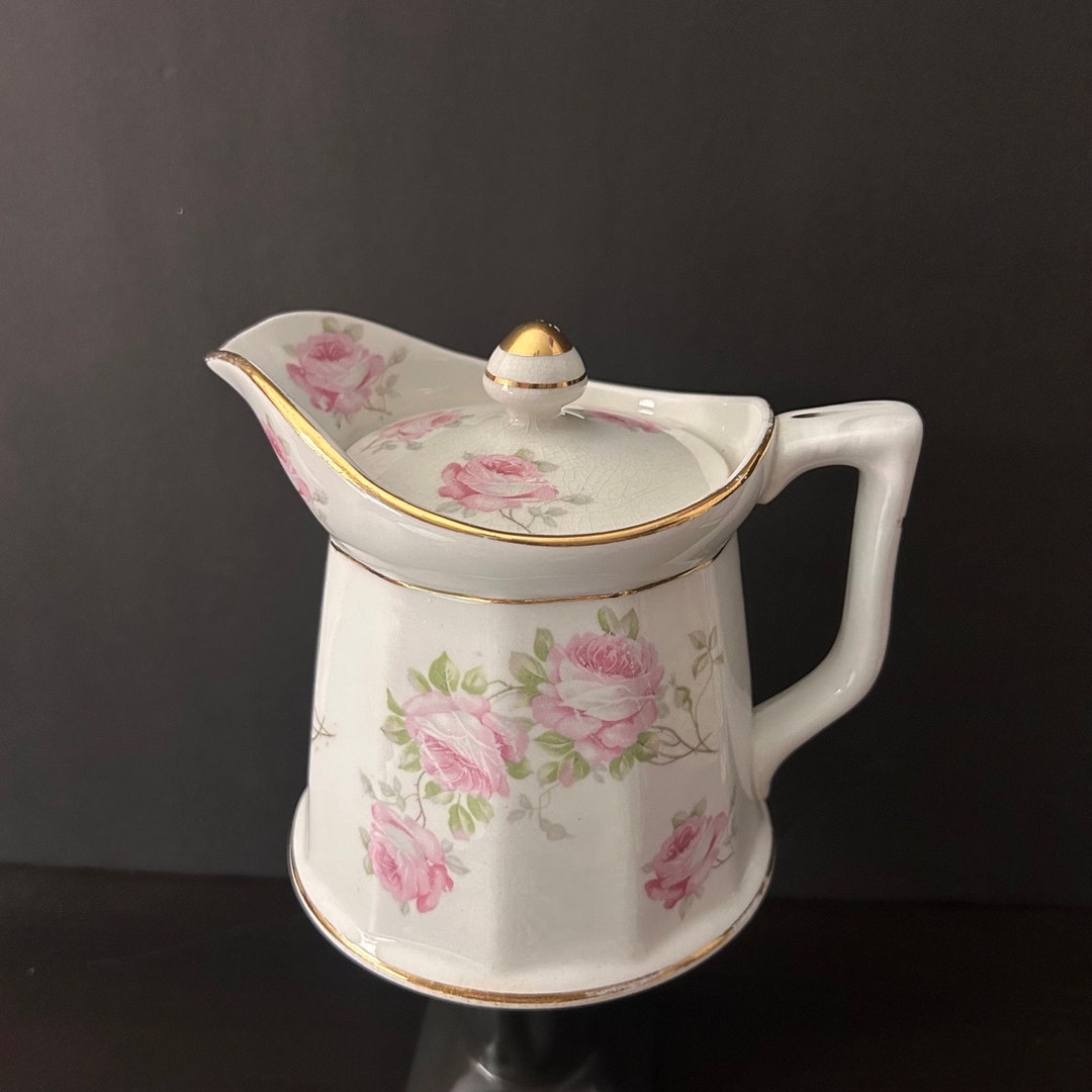 Smith Phillips Semi Porcelain Pitcher Vintage Floral - Etsy