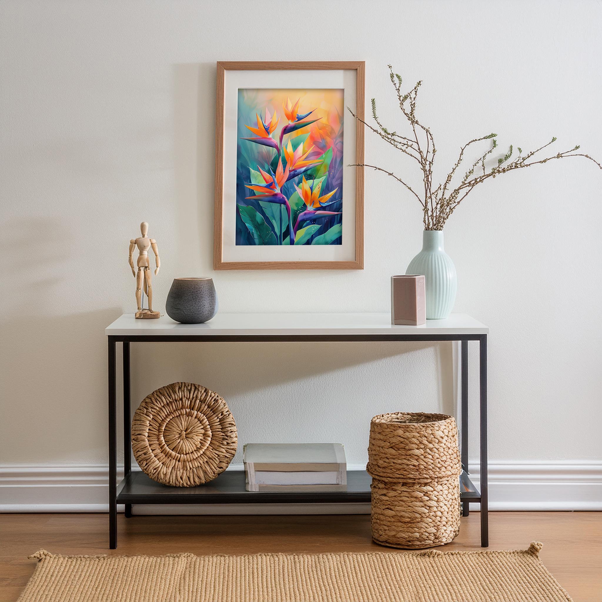 Birds of Paradise Watercolor Art | Vibrant Tropical Flowers | Lush ...