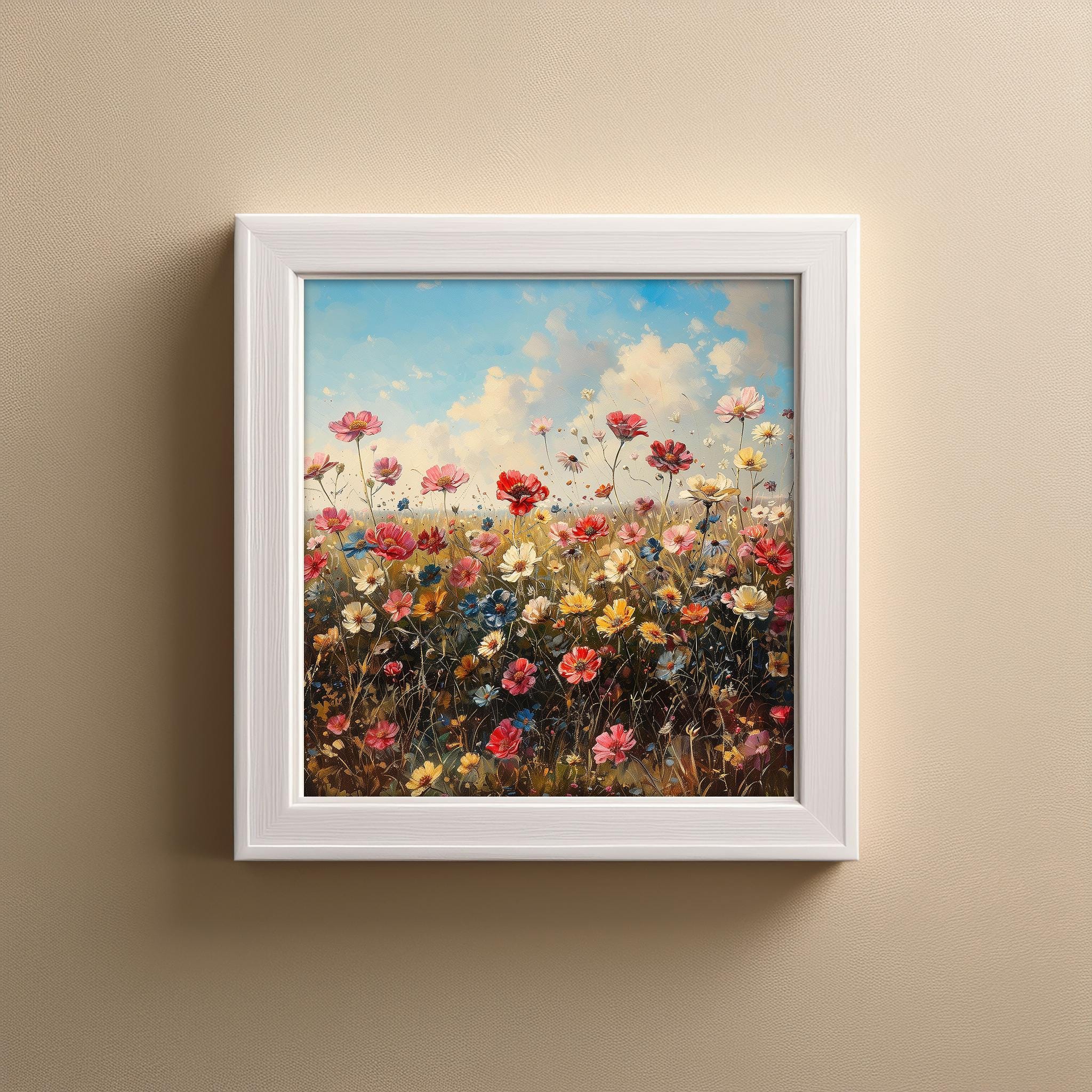 A Field of Wild Flowers | Landscape Painting | Oil Painting | Botanical ...