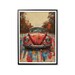 Abstract Expressionist Painting of a Red Retro Car | Car Poster | Wall ...
