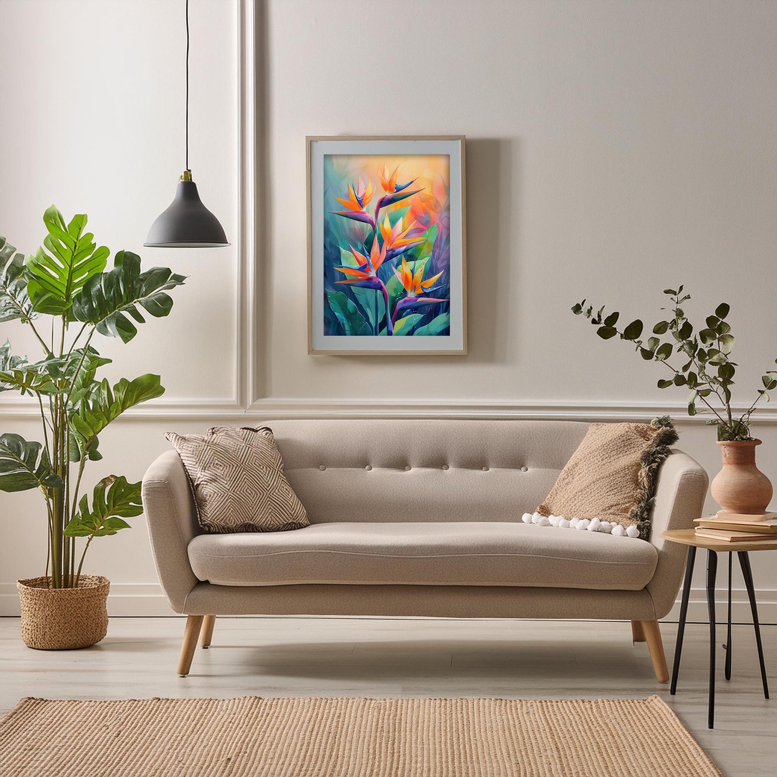 Birds of Paradise Watercolor Art | Vibrant Tropical Flowers | Lush ...