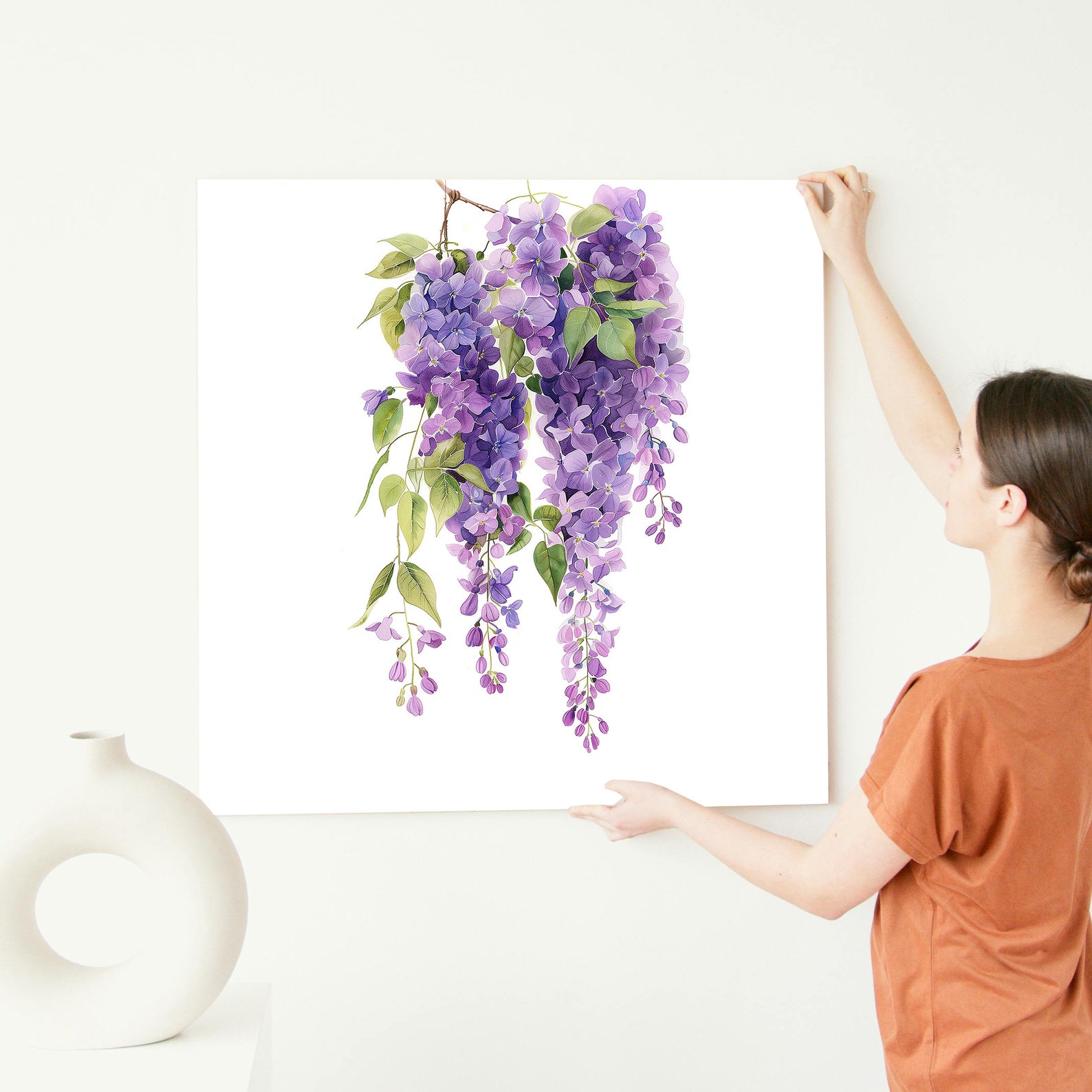 Watercolor Lilac Branch Print: Elegant Floral Wall Art (digital ...