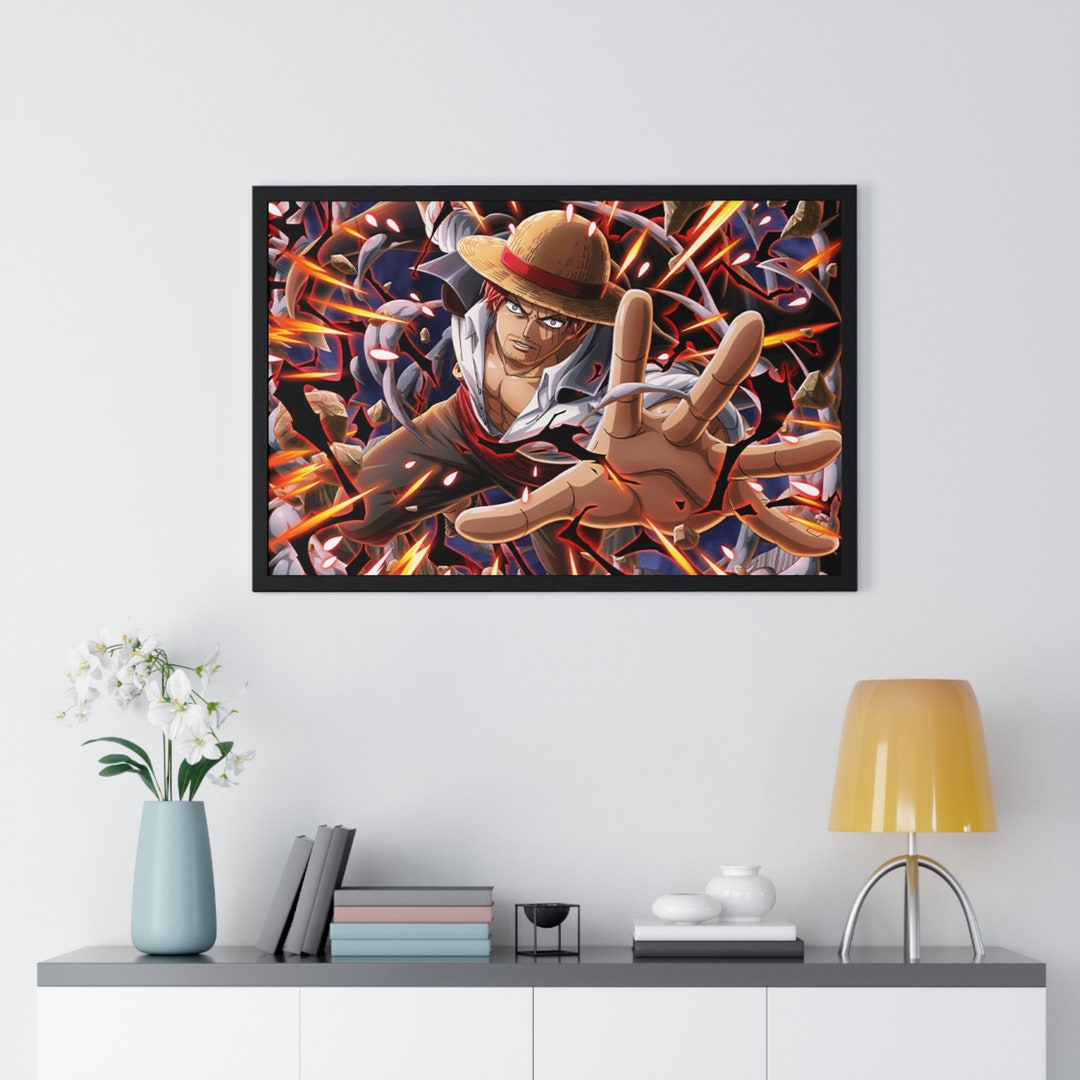 Red Haired Shanks, Red Shank, One-piece Shank, Poster My Wall, Framed ...