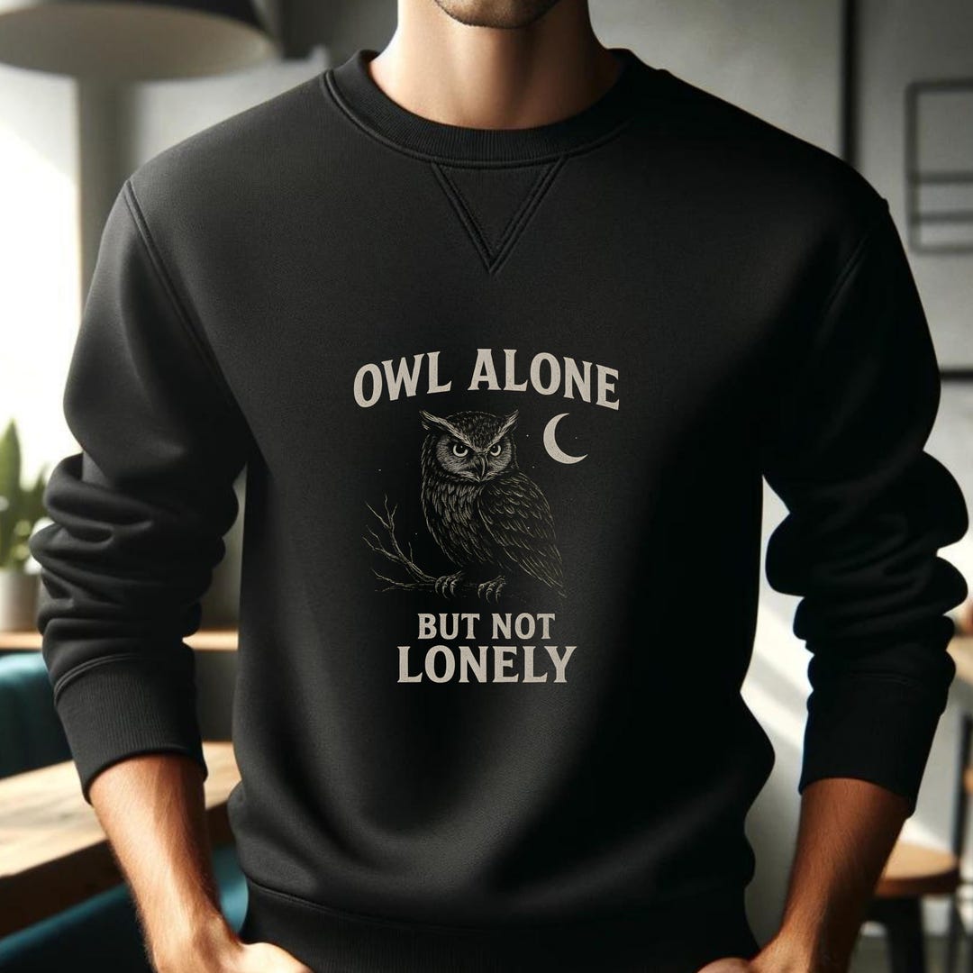 Lonely Owl Sublimation Design PNG - “owl Alone but Not Lonely” Clipart ...