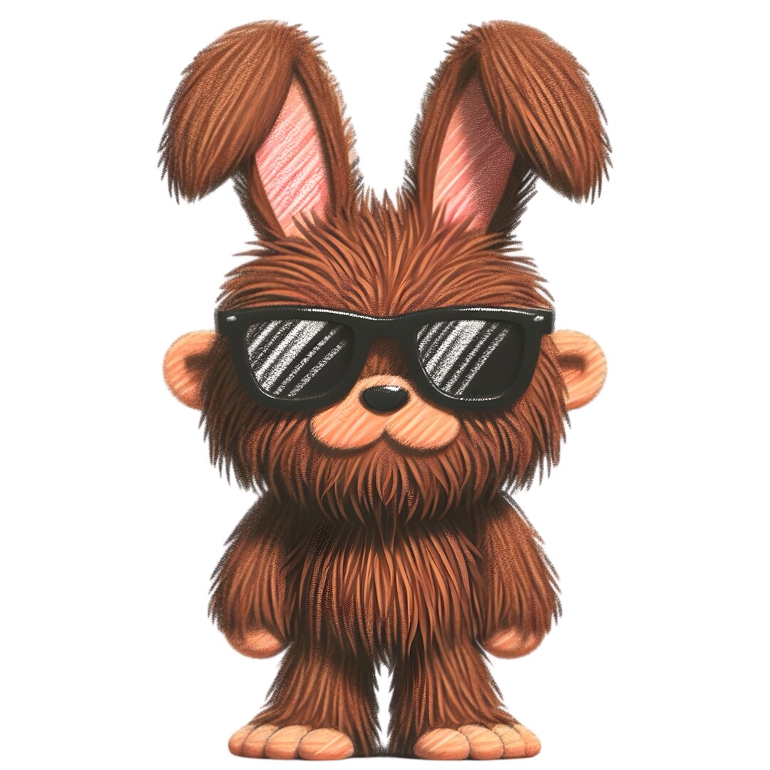 Bunny Bigfoot Sublimation Design, Bigfoot, Sasquatch, Cute, Fluffy ...