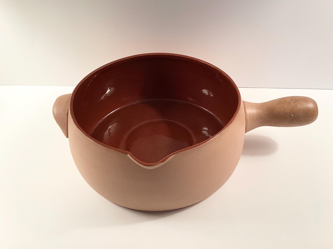 Vintage Red Wing Terra Cotta Cooking Pot With Handles and Pouring Spout ...