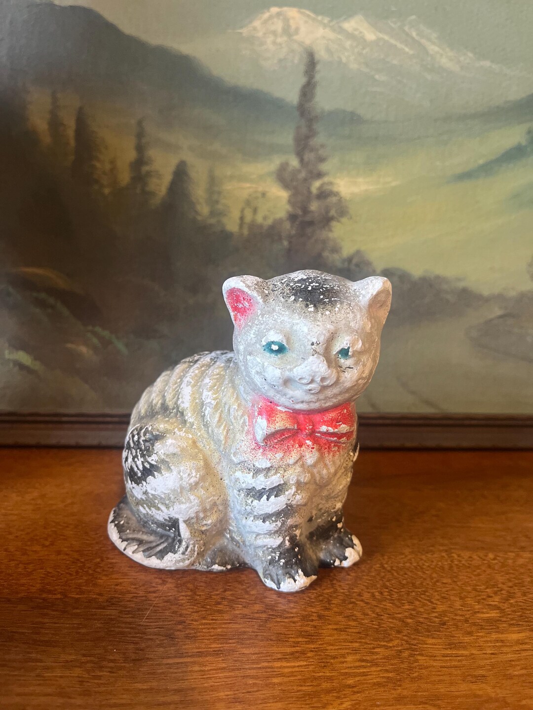Vintage Chalkware Cat Painted Carnival Circus Prize - Etsy