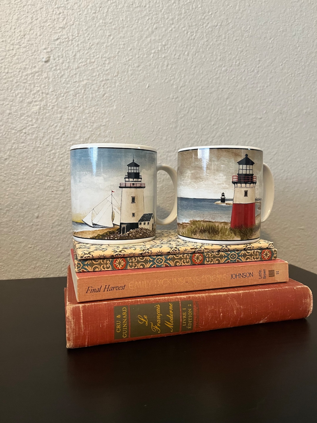 Lighthouse Mugs set of 2. by the Sea 2001 David Carter Brown Collection ...