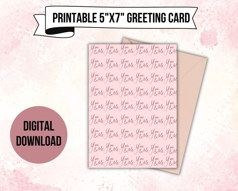 Printable Valentine's Card Instant Download PDF Greeting Card ...