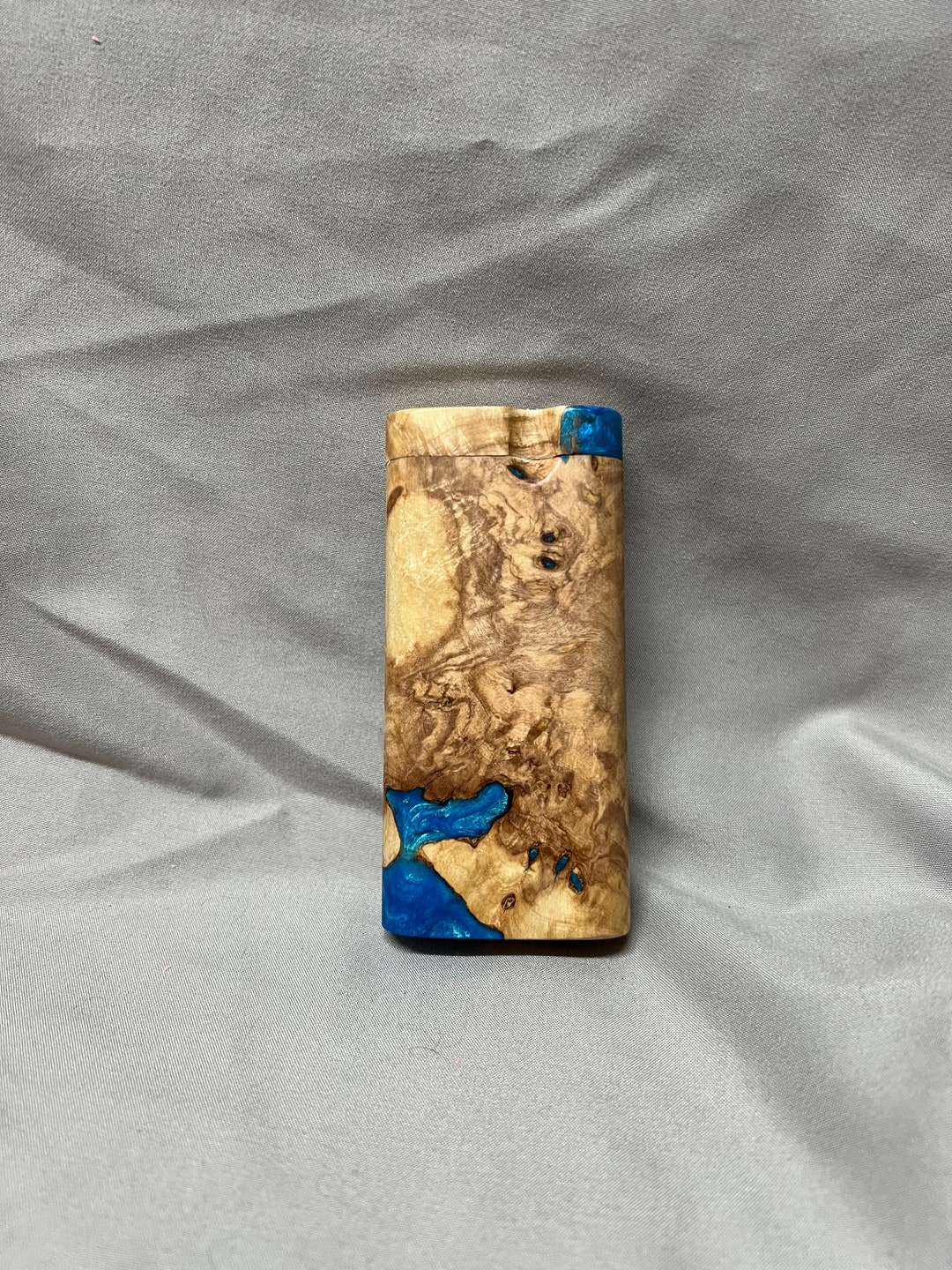White Ash Burl Dug-out One Hitter Box & Handmade Aluminum One Hitter - Etsy