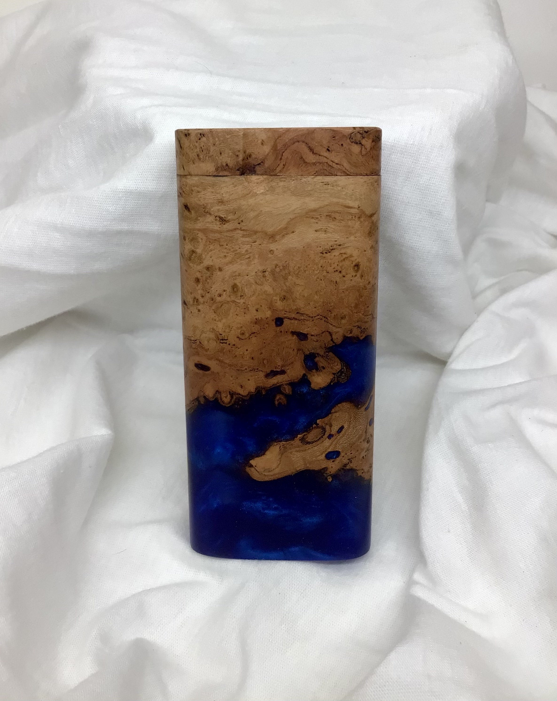 Cherry Burl Dug-out One Hitter Box & Handmade Aluminum One Hitter Bat A ...