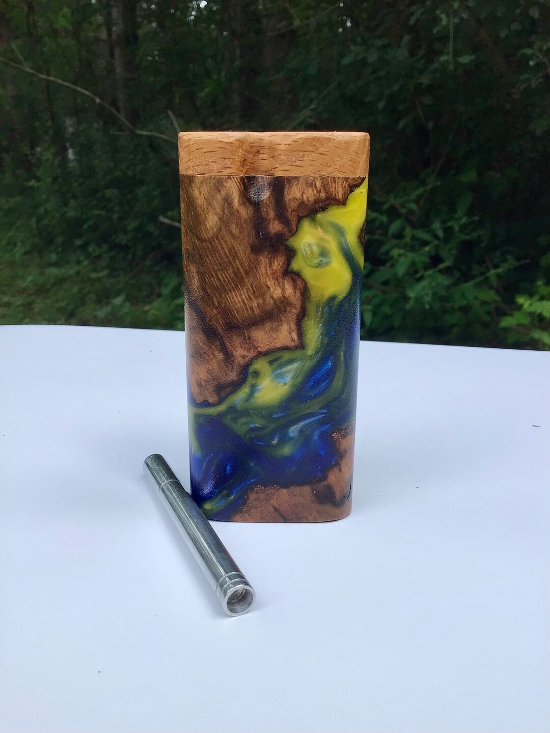 Red Oak Dug-out One Hitter Box & Handmade Aluminum One Hitter Bat - Etsy