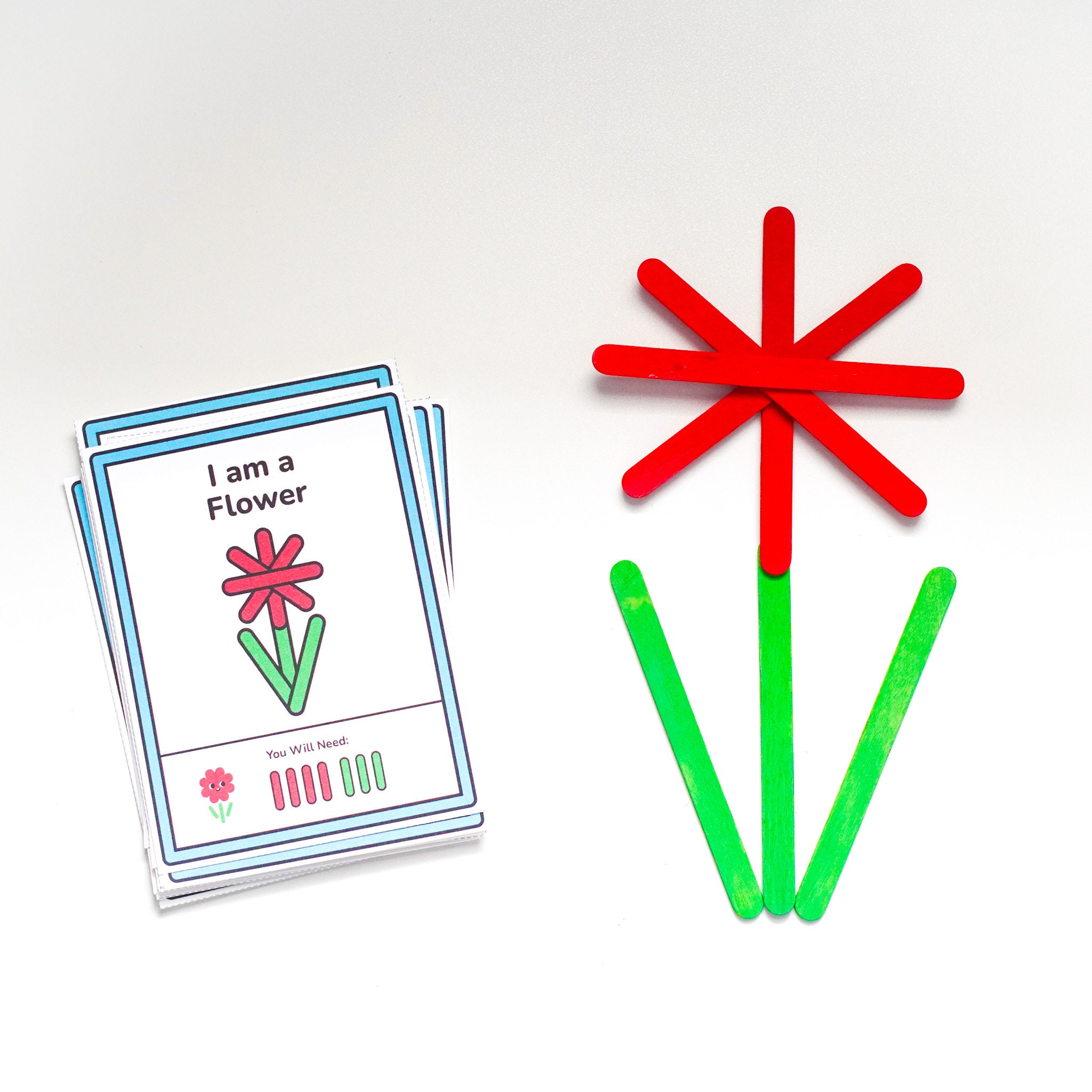 Popsicle Stick Shapes Preschool Printable Digital Instant Download ...