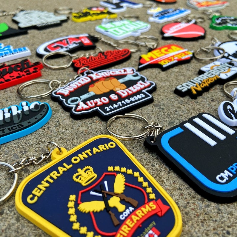 Custom 3D Rubber Die-cut Rubber Keychains (your Logo) - Etsy