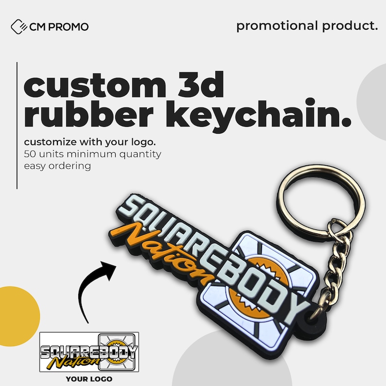Custom 3D Rubber Die-cut Rubber Keychains (your Logo) - Etsy