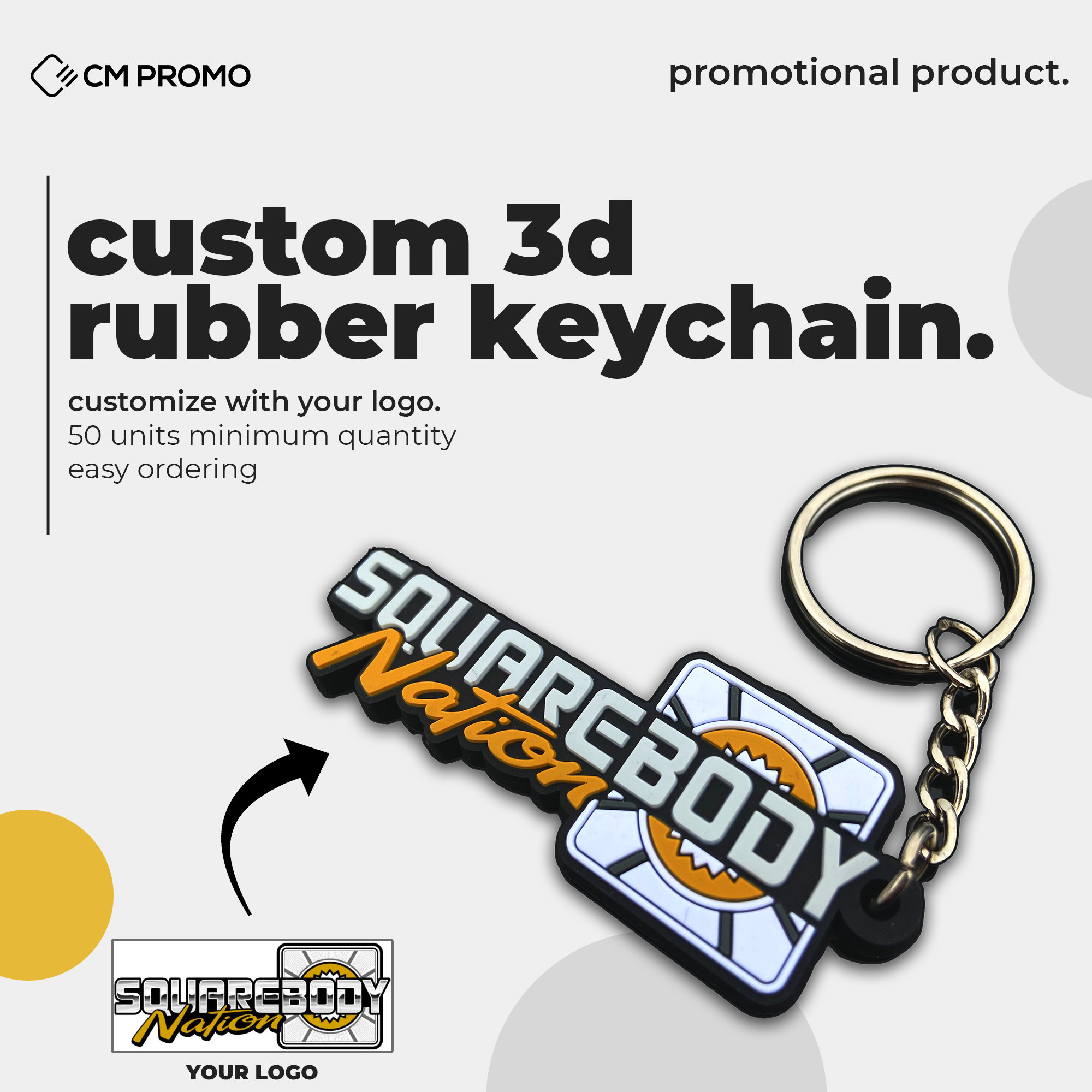 Custom 3D Rubber Die-cut Rubber Keychains (your Logo) - Etsy