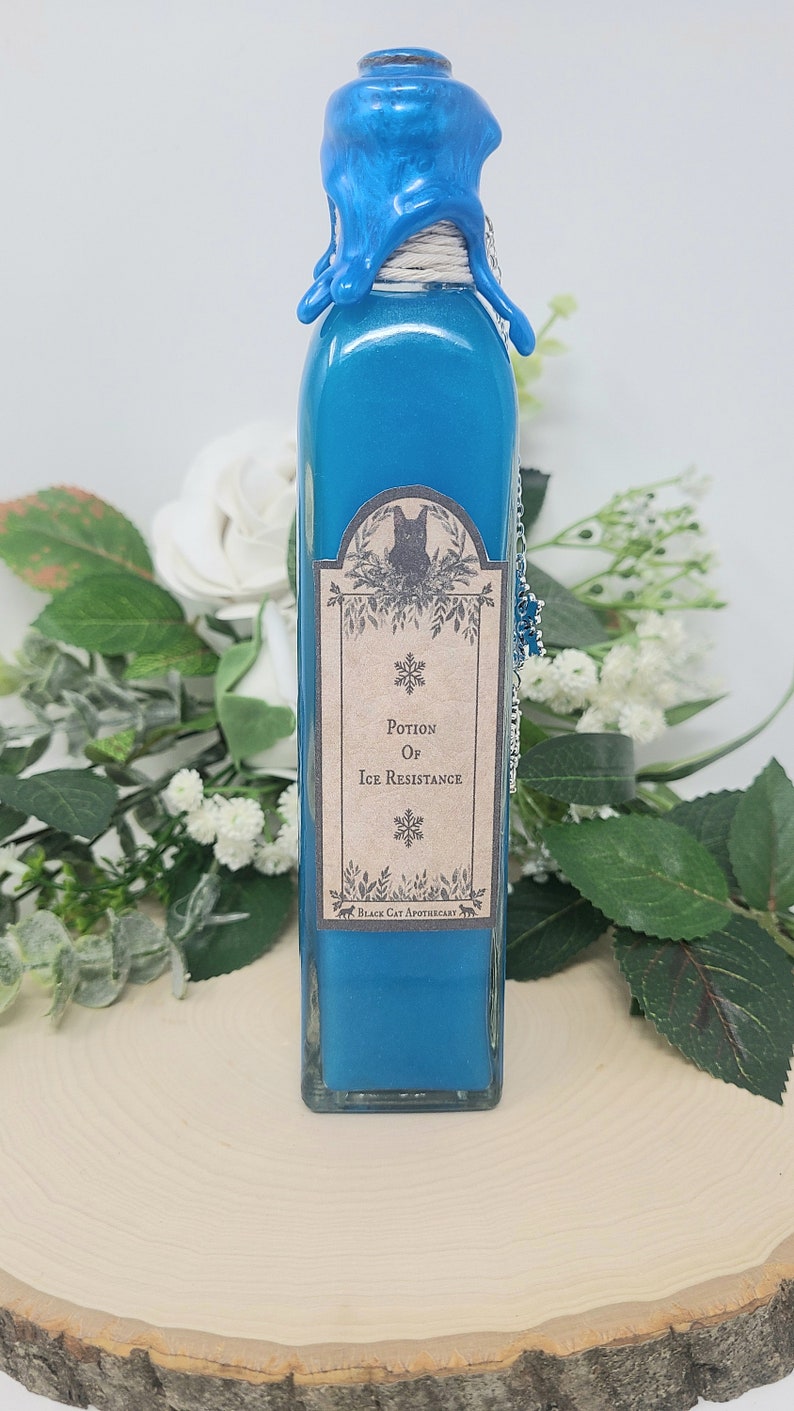 Bottled Potion of Ice Resistance Magical Apothecary Potion Bottle Witch ...