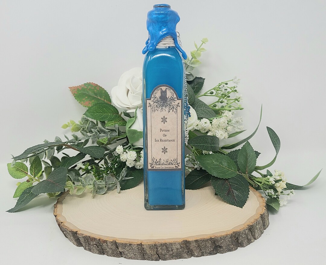 Bottled Potion of Ice Resistance Magical Apothecary Potion Bottle Witch ...