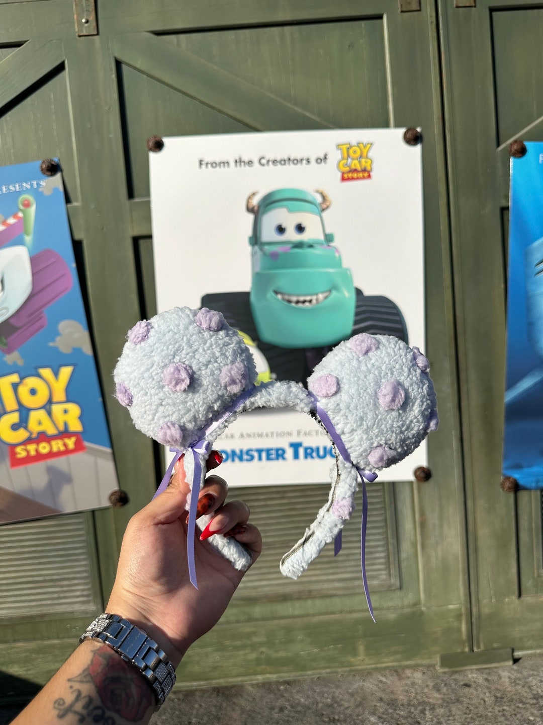 Sully Inspired Ears, Monsters Inc. Ears, Sherpa Minnie Ears, Baby Blue ...