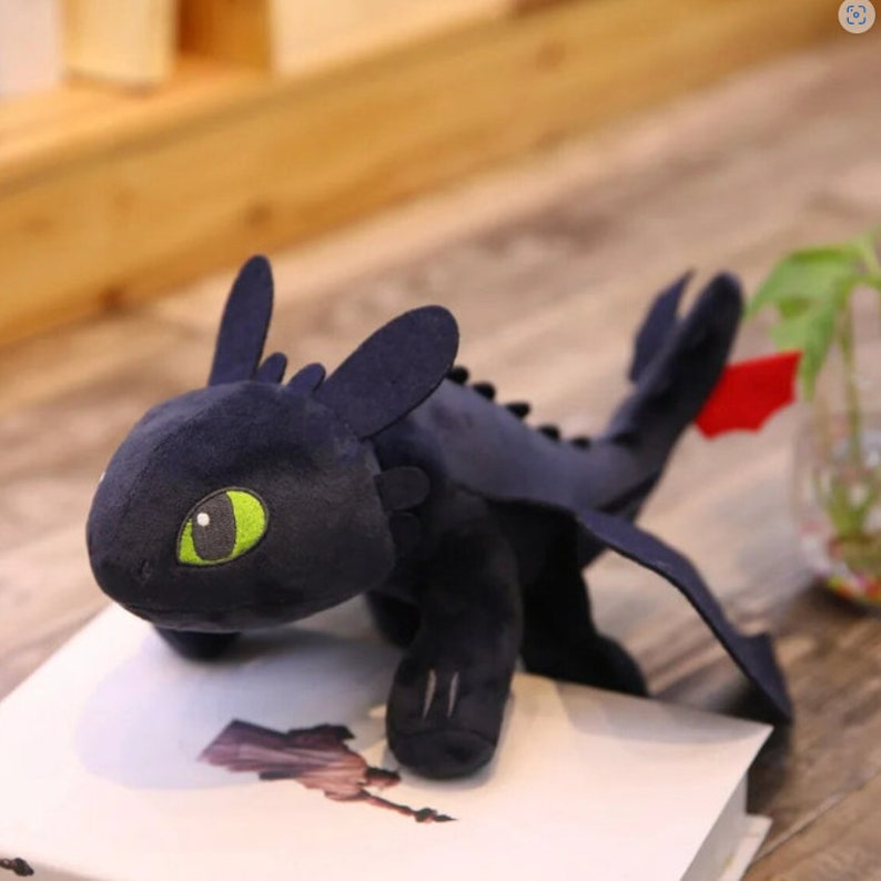 How to Train Your Dragon Plush Toy Night Fury Light Fury Cute Stuffed ...