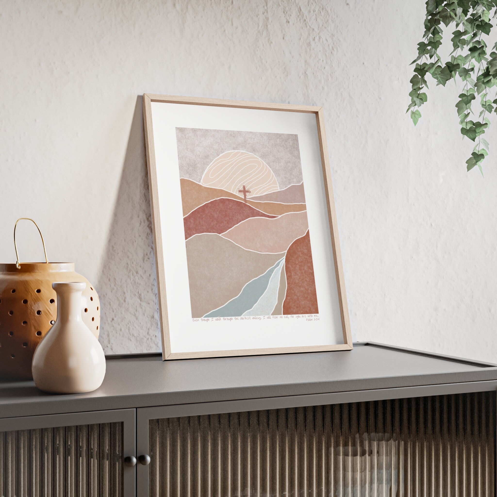 Boho Aesthetic Wall Art Christian Message Wall Decor Bedroom Decor ...