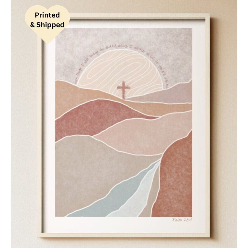 Boho Aesthetic Wall Art Christian Message Wall Decor Bedroom Decor ...