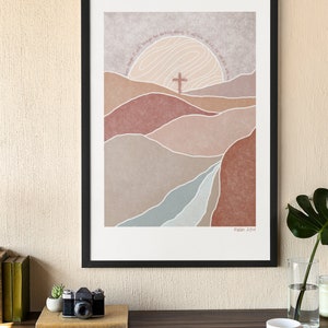 Boho Aesthetic Wall Art Christian Message Wall Decor Bedroom Decor ...