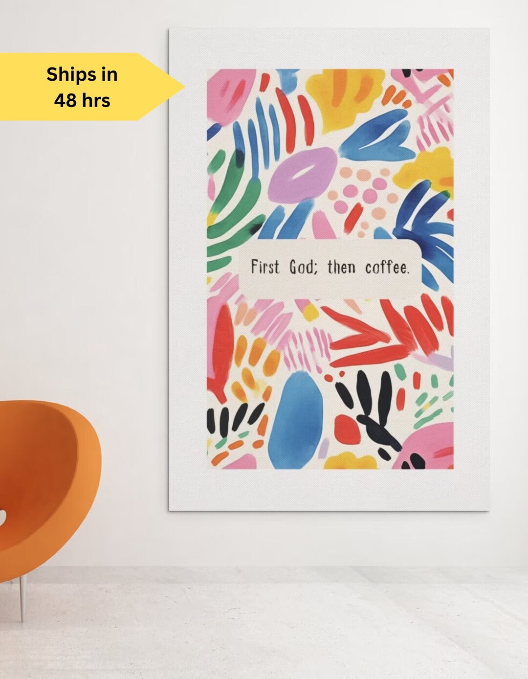 Colorful Christian Wall Art Christian Cafe Wall Art Christian Kitchen ...