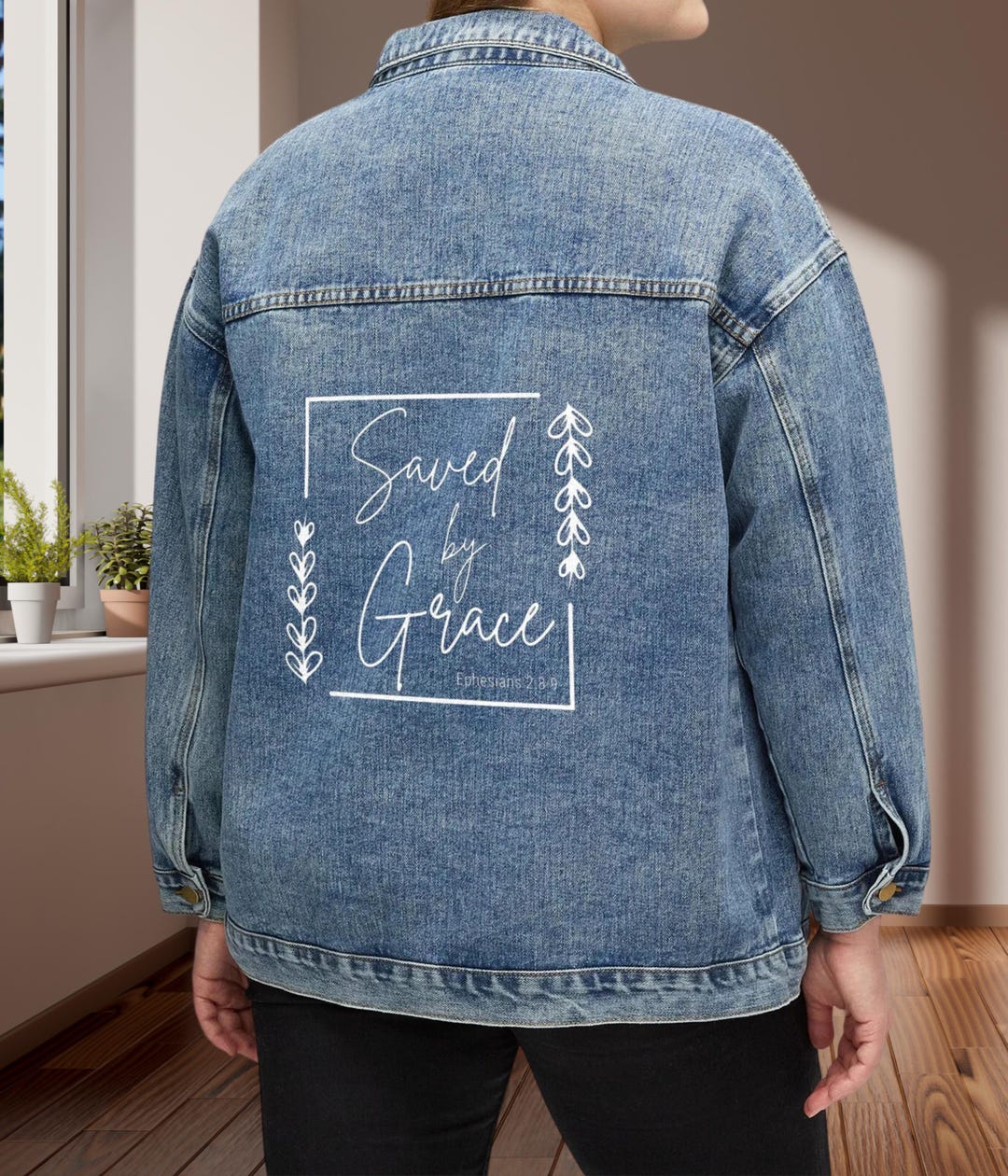 Christian Women Denim Jacket Christian Verse Denim Jacket Christian ...