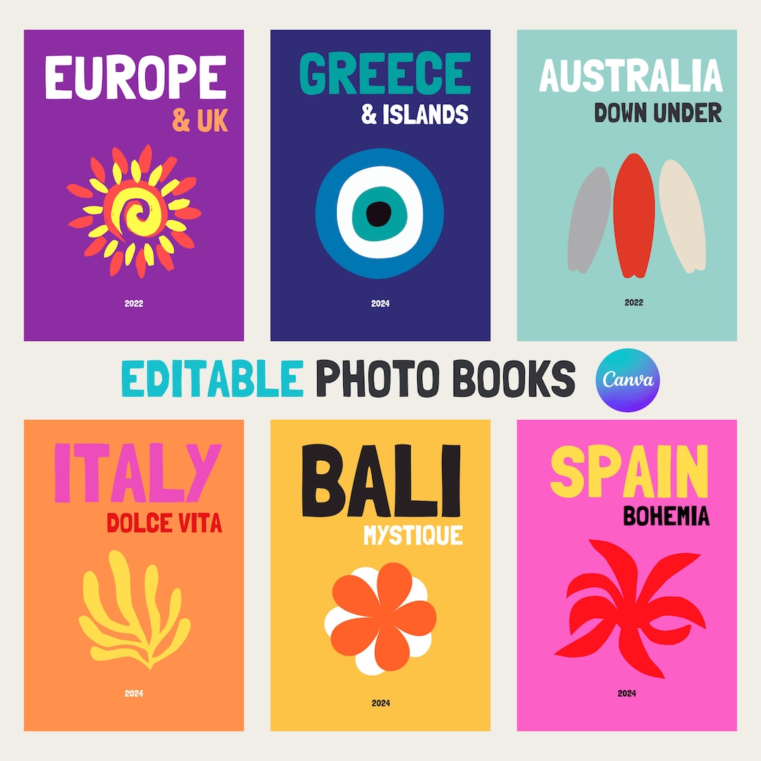Assouline-inspired Travel Photo Book Template Fully Customisable via ...